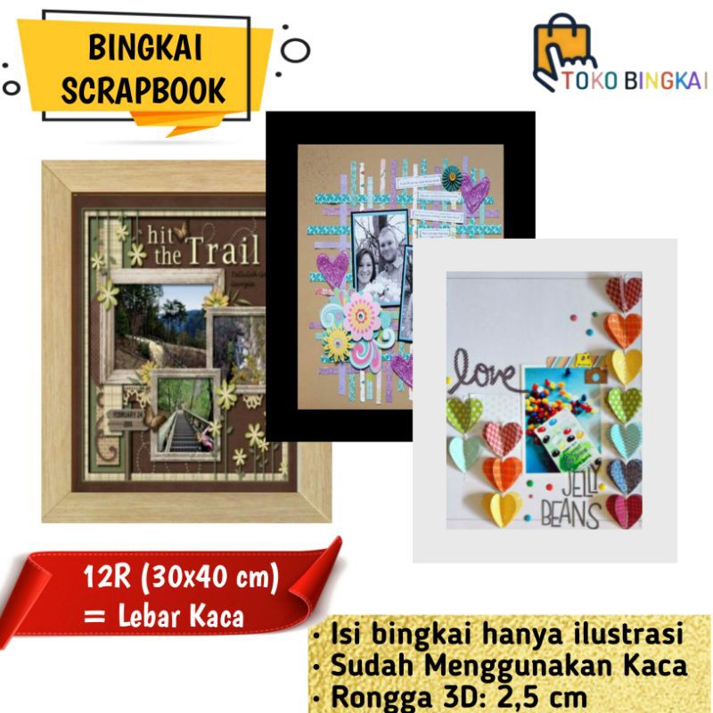 Jual Bingkai Foto 3D/Bingkai Scrapbook/Frame 3D Minimalis 12R/17R ...