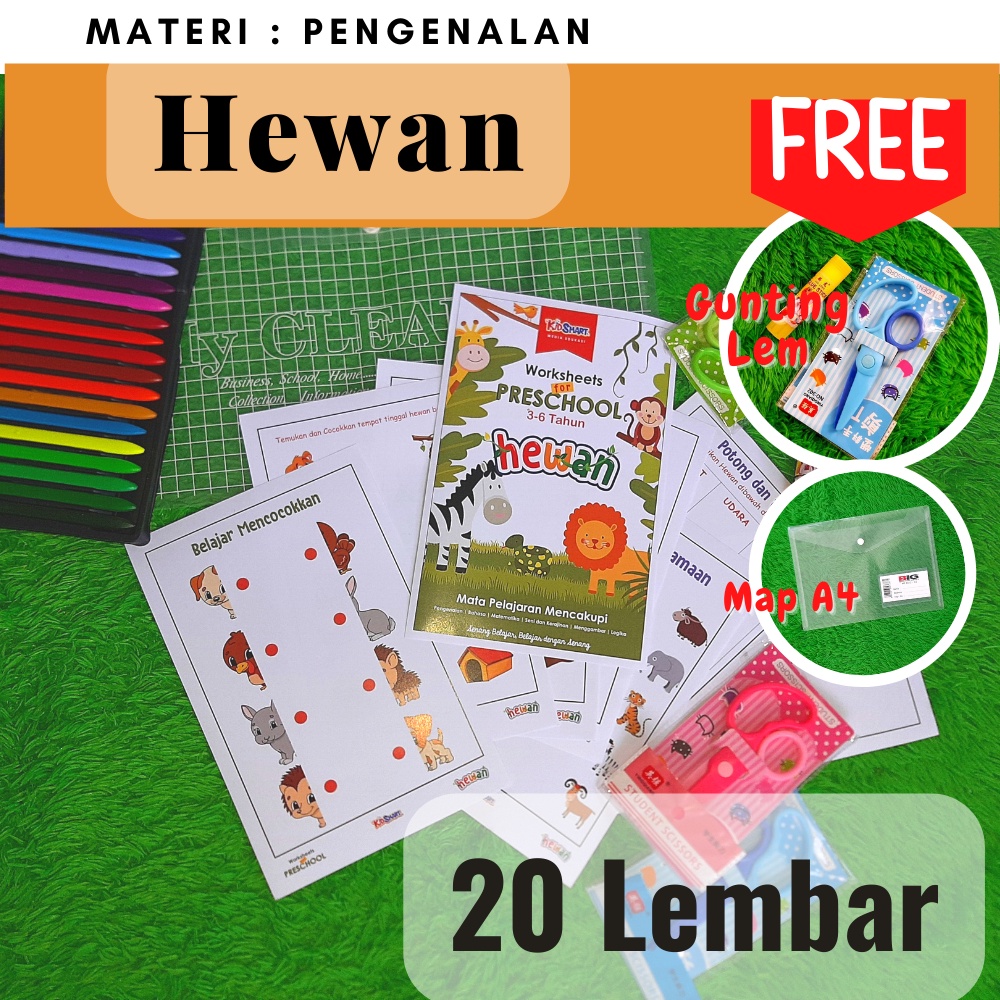 Jual KERTAS BESAR A4 Worksheet Anak 2 3 4 5 6 Tahun Aktivitas ...