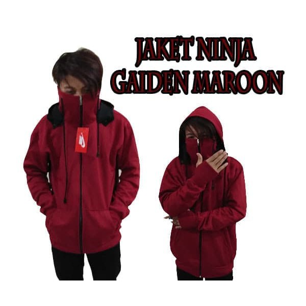 Jual Jaket Ninja Gaiden Finger Maroon | Shopee Indonesia