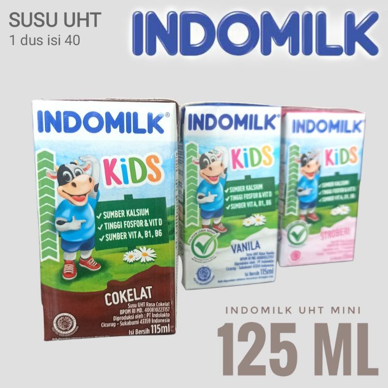 Jual Susu INDOMILK UHT mini 125ml khusus Gosend | Shopee Indonesia