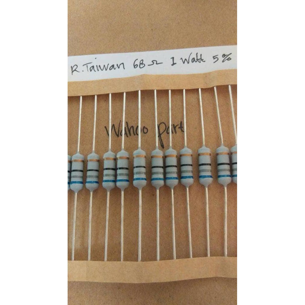Jual Resistor 68 Ohm 1 Watt 5% Taiwan Wahooo Diminati Banget | Shopee ...