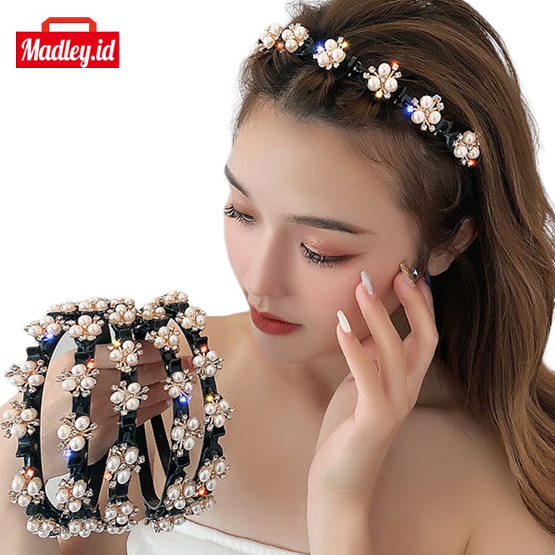 Jual Madley HairBand Girl 2in1 Bando & Jepit Rambut Pola Mutiara ...