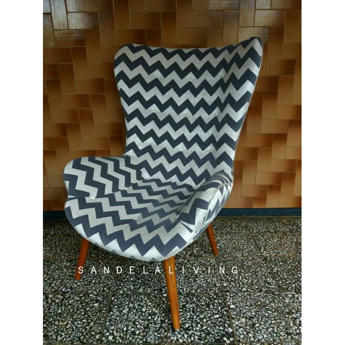 Jual kursi scandinavian, kursi cafe retro, armchair, wingchair, sofa ...