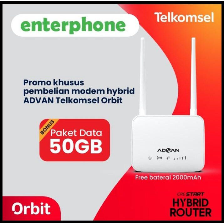 Jual Telkomsel Orbit Modem Wifi Hotspot Advan Router Cpe 4G Lte+Wlan ...