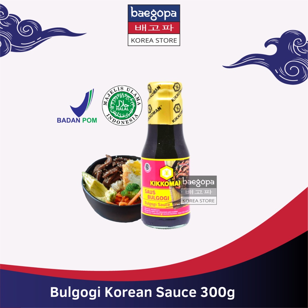 Jual KIKKOMAN Bulgogi Sauce BBQ Korea 300 g Halal | Saus Marinasi Bakar Daging | Shopee Indonesia