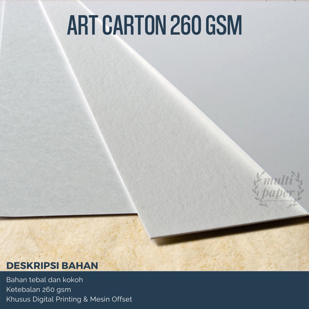 Jual Kertas Art Carton 260 gsm A4 isi 50 lembar / Art Carton 260 gsm ...