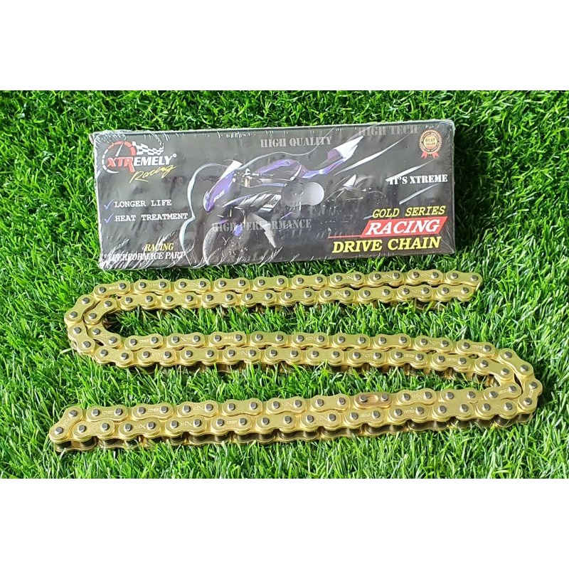 Jual RANTAI MOTOR GOLD 428HSBT - 130L 140L XTREME (GOLD CHAIN) | Shopee Indonesia