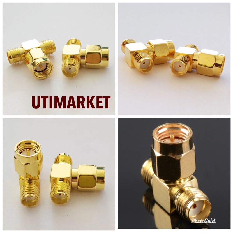 Jual konektor antena orbit star adapter antena t sma male to dual ...