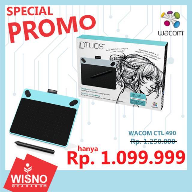 Jual Pen Tablet Wacom Intuos Draw Small CTL 490 | Shopee Indonesia