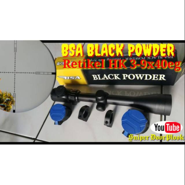 Jual Telescope BSA Black Powder retikel HK | Shopee Indonesia