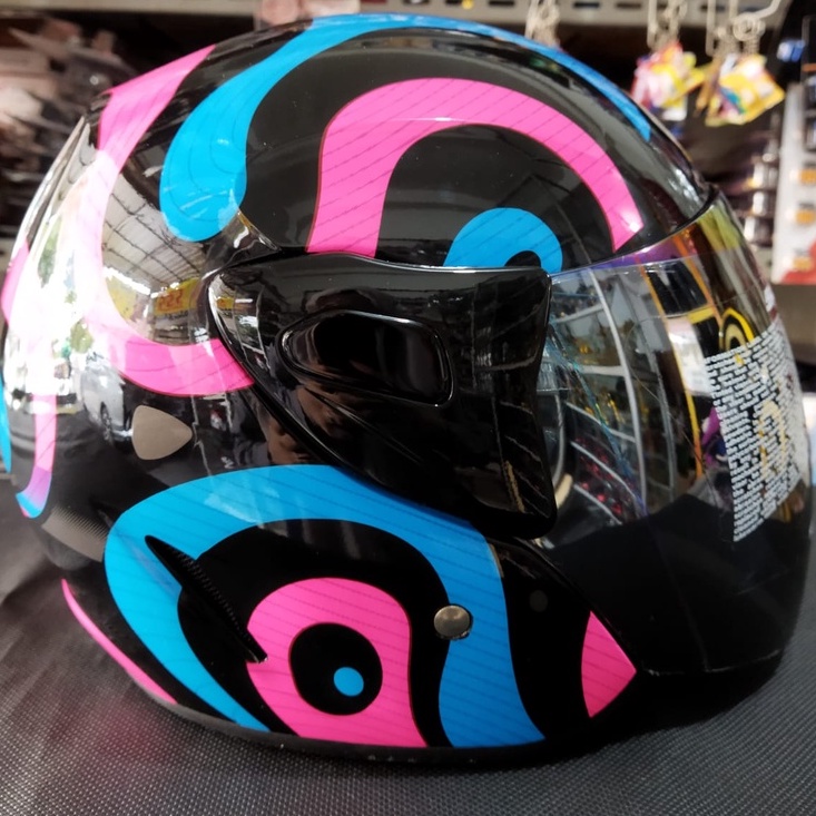 Jual Helm Maz Sonic Blower Pink Glossy Yellow Glossy | Shopee Indonesia