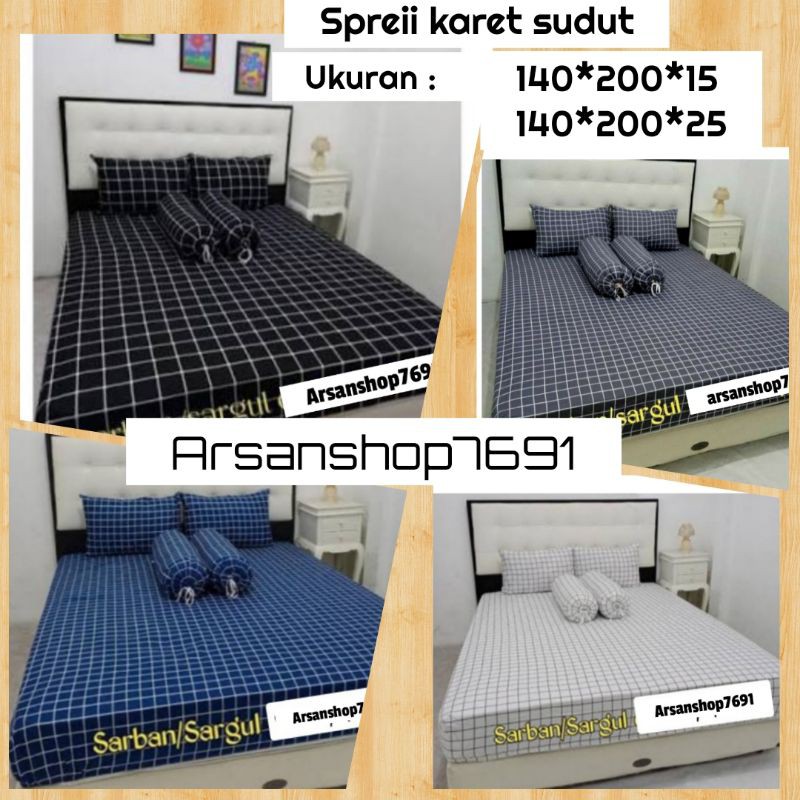 Jual Sprei Karet sudut kotak ukuran 140x200x15 dan 14x200x25 Sarban 2 ...