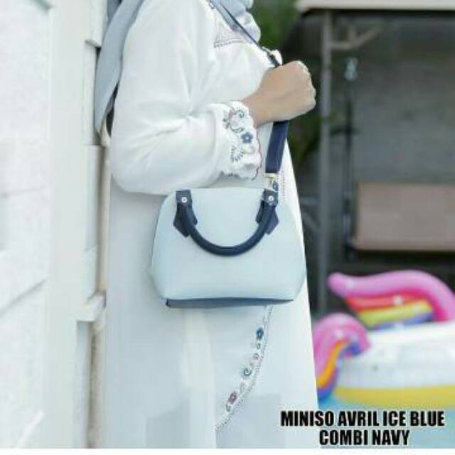 Jual Miniso Avril Ice Blue combi Navy | Shopee Indonesia