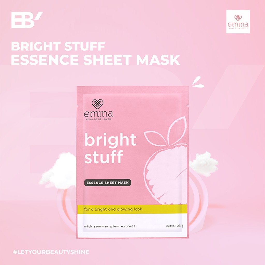 Jual Emina Bright Stuff Essence Face Mask Sheet Mask - 23gr | Shopee ...