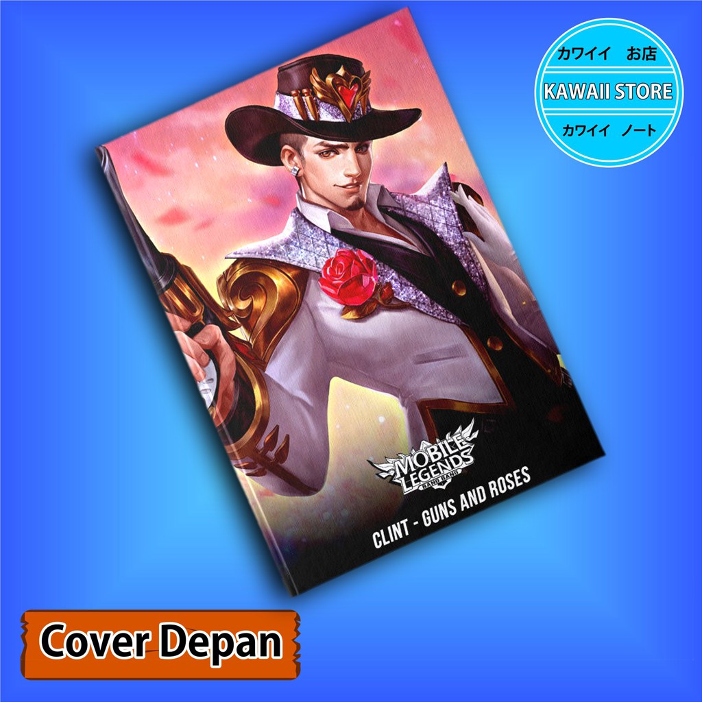 Jual Notebook / Pocket book Hard Cover Game MLBB CLINT-GUNS AND ROSES ...