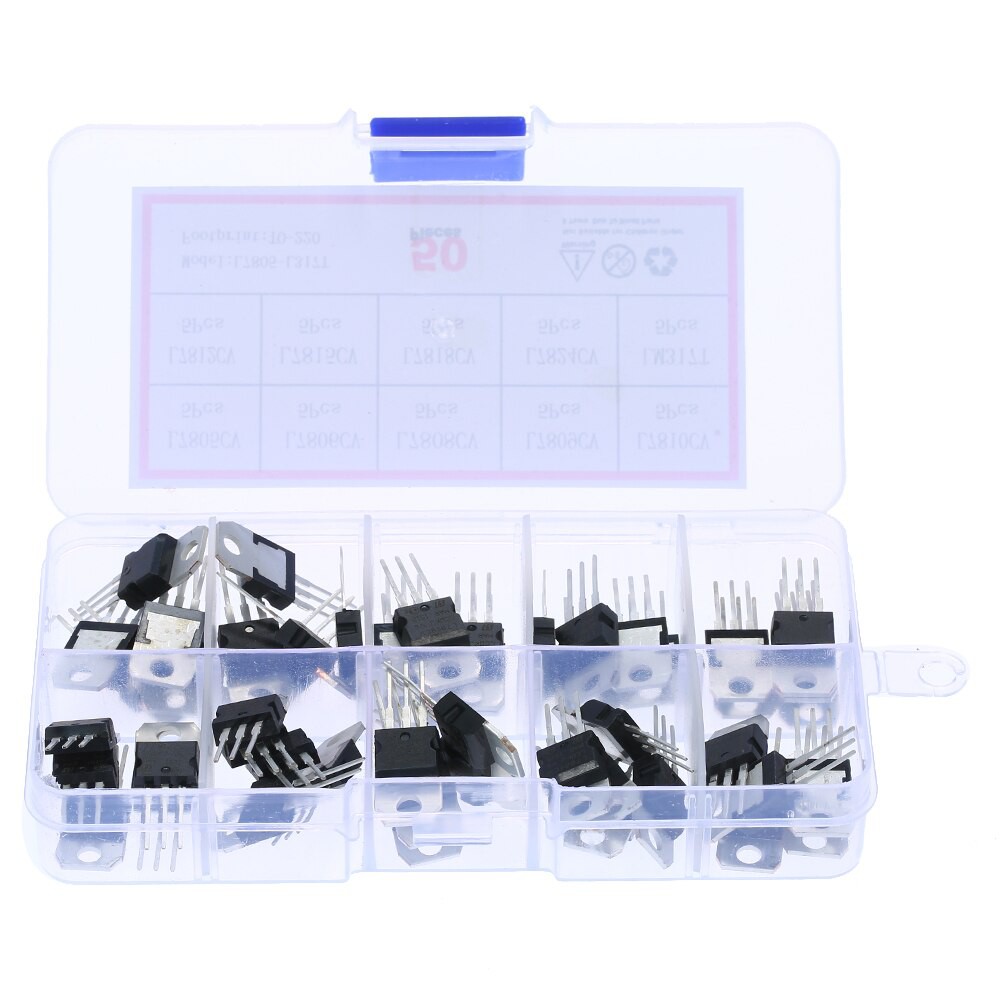 Jual IMPORT 50pcs/set 10 Types L78 Series Mosfet Transistors Assortment Kit Diode Transistor ...