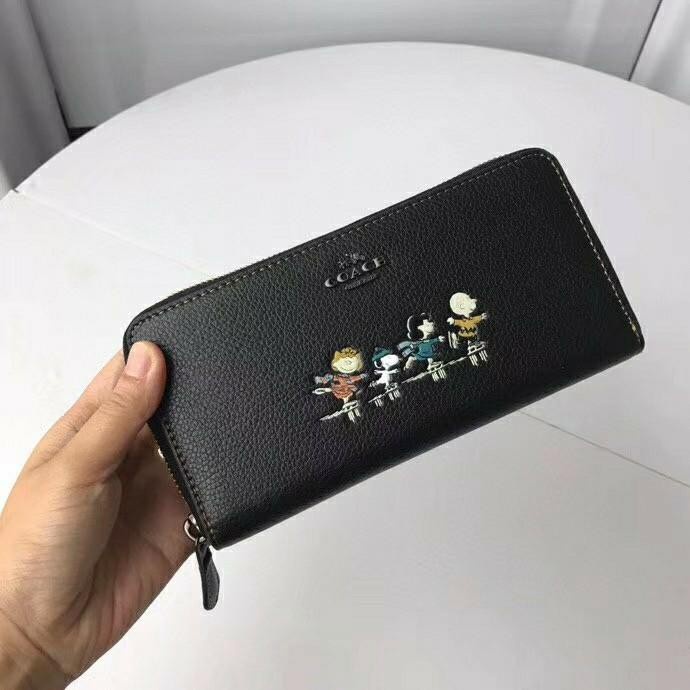 Jual Dompet Coach 16122 Snoopy Limited Edition Long Wallets Black ...