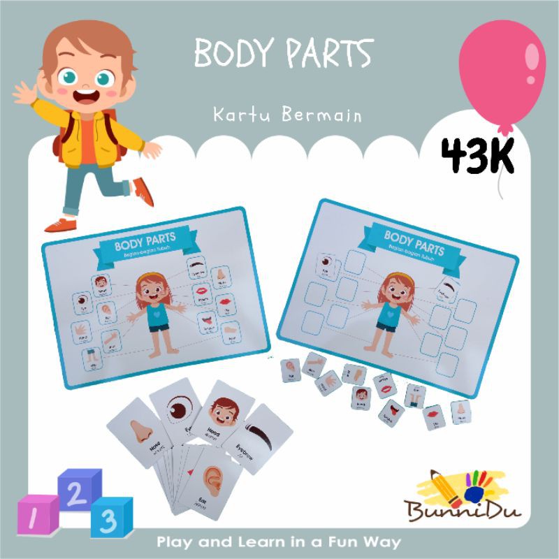 Jual Poster edukasi anak - Body Parts - Montessori Cultural | Shopee ...
