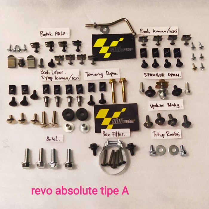 Jual baut full body revo absolute/baut lengkap fullset revo absolute ...