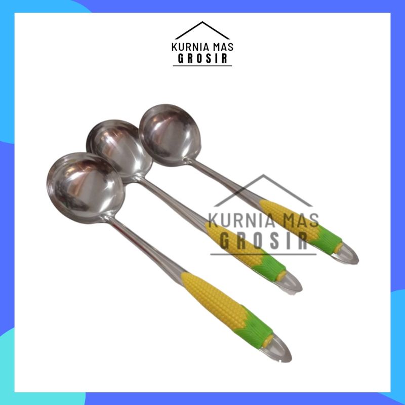 Jual 6 PCS | Irus Stainless Model Jagung Centong Sayur Stainless Jagung ...