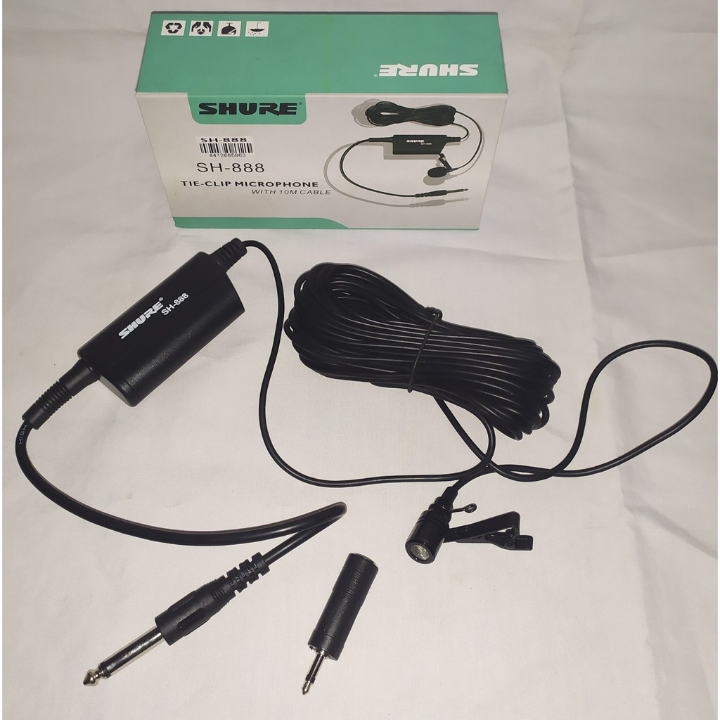 Jual MIC JEPIT MIC SHURE TIE CLIP ON MICROPHONE SH-888 | Shopee Indonesia