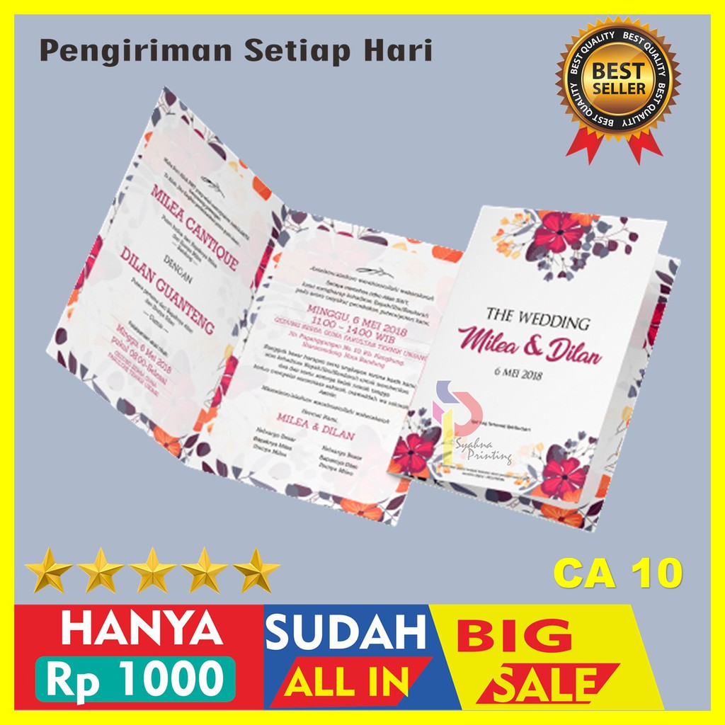 Jual Undangan Pernikahan Unik murah nan Elegan Tema Rustic bisa custom ...