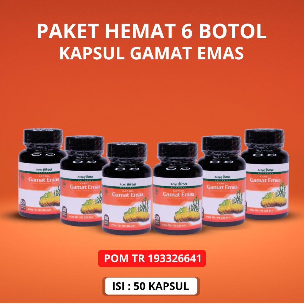 Jual Kapsul Gamat Emas Original Paket 6 Botol | Shopee Indonesia