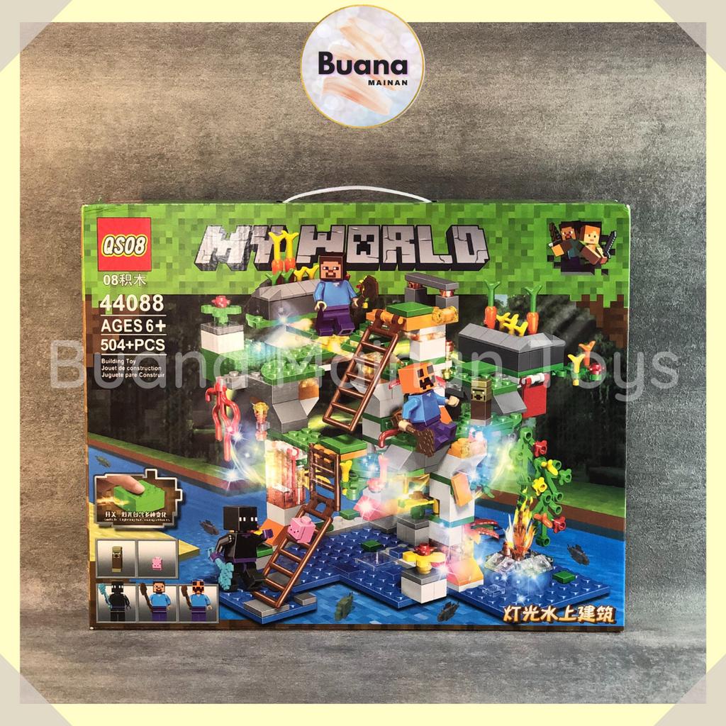 Jual BRICKS QS MINECRAFT AQUA ADVANTURE TREE HOUSE MAINAN EDUKASI ANAK ...