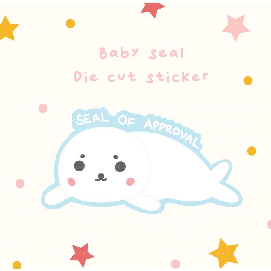 Jual Cute Baby Seal - Die Cut Sticker | Shopee Indonesia