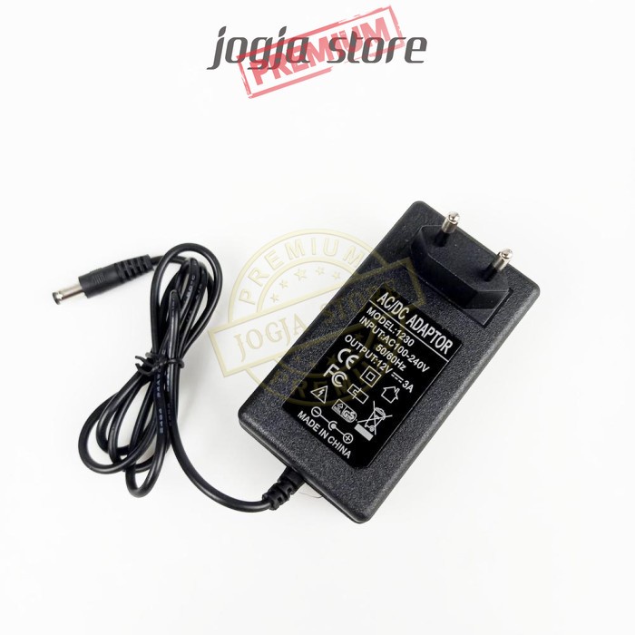 Jual Power Adaptor LED Strip Monitor DC 12V 3A Adapter DC 12 V 3 A ...