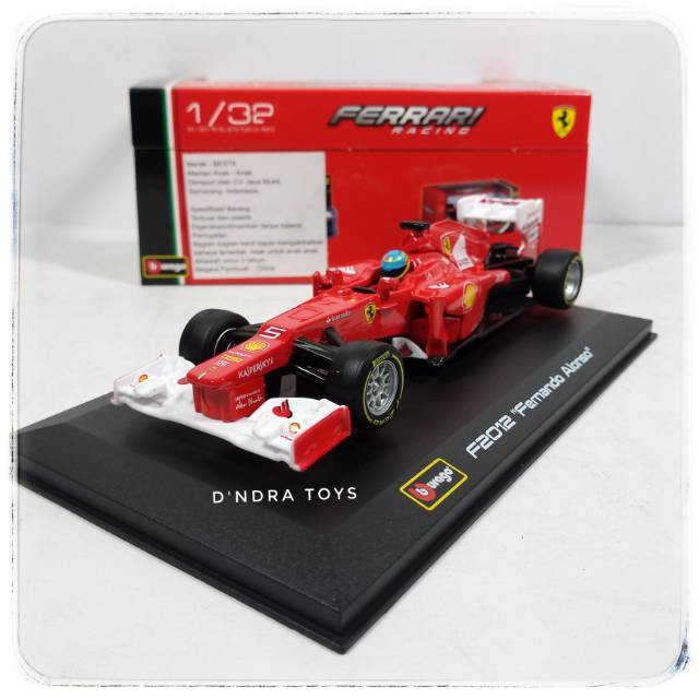 Jual Diecast Mobil F1 Ferrari Racing 2012 Fernando Alonso Miniatur ...