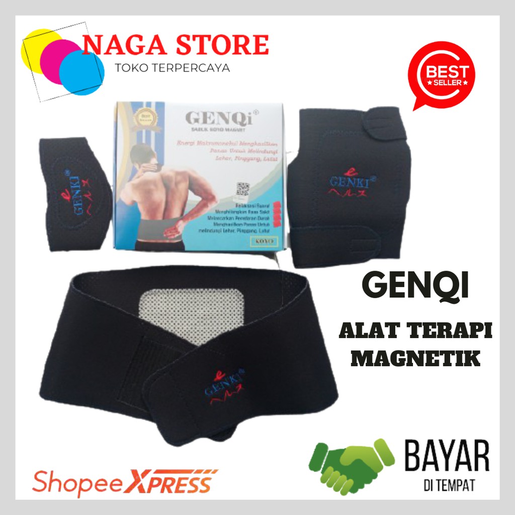 Jual Alat Terapi Magnetic Leher Lutut Dan Pinggang Sabuk Koyo Magnetik Genqi / Genki Original ...