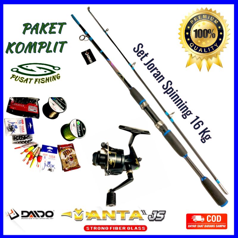 Jual Set Joran Pancing DAIDO Shark Attack JS 16kg - Solid Fiber Medium ...