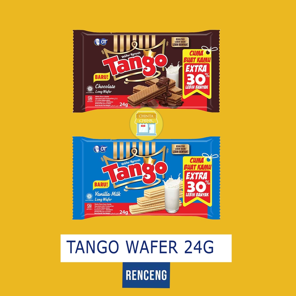 Jual Tango Wafer Coklat / Vanila Renceng 15g | Shopee Indonesia