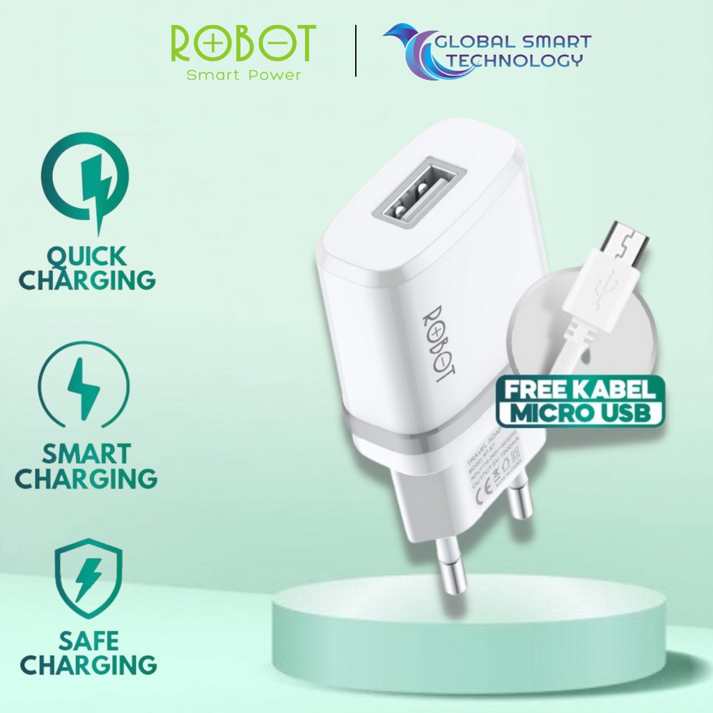 Jual ROBOT RT-K7 Charger Output 5V/1A Fireproof Adaptor With Cable ...