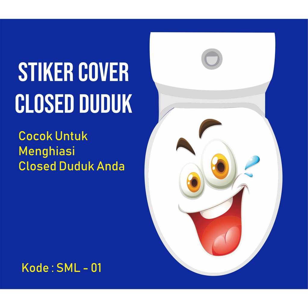 Jual Stiker Tutup Closet Duduk Toilet Cover Desain Smile | Shopee Indonesia