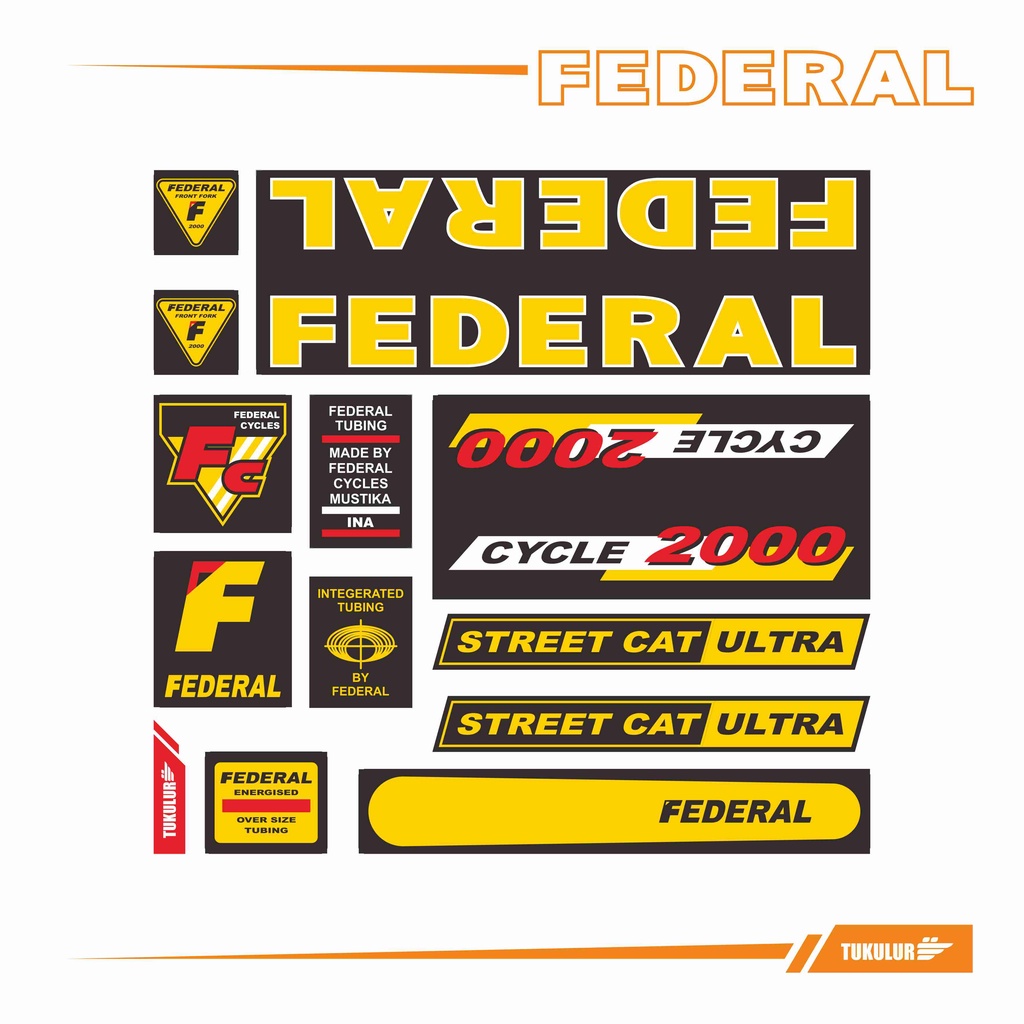 Jual STIKER DECAL SEPEDA FEDERAL STREET CAT ULTRA MODEL 1 | Shopee ...
