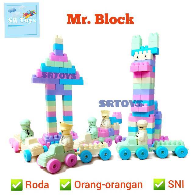 Jual Mainan Anak Edukatif Blocks Blok Mr. Block isi 136 / 176 pcs | Shopee Indonesia