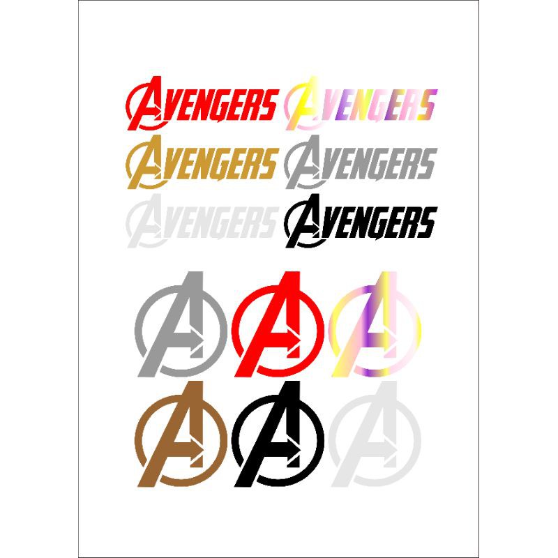 Jual STICKER STIKER LOGO AVENGERS CUTTING | Shopee Indonesia