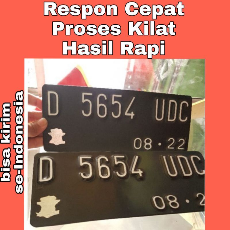 Jual Papan nomor motor BAUT TANAM || Harga 1 pasang Murah dan Rapi ...