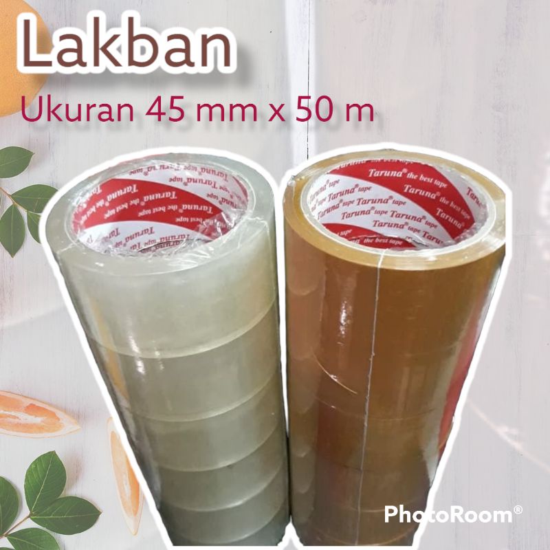 Jual AH Plakban Lakban Merk Taruna 45 mm x 50 m kwalitas Daimaru / 2 ...