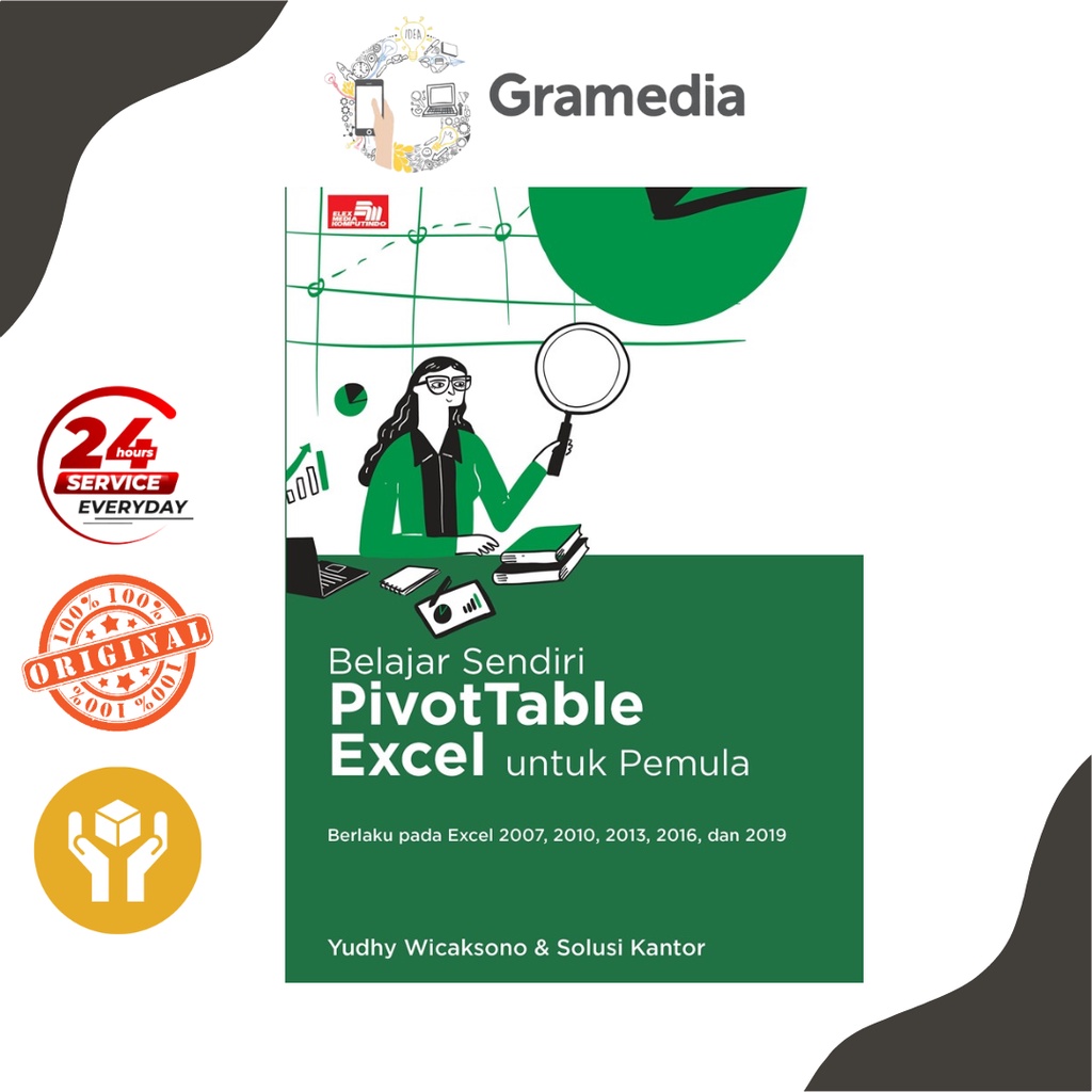Jual Gramedia Mega - BELAJAR SENDIRI PIVOTTABLE EXCEL UNTUK PEMULA - YUDHY WICAKSONO & SOLUSI ...