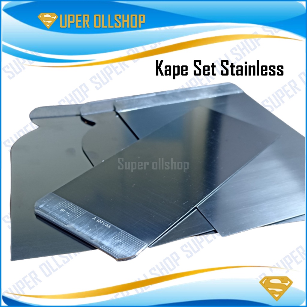 Jual Kape Scraper Skrap Kapi Cat Alat Dempul Set Stainless Steel Lentur ...