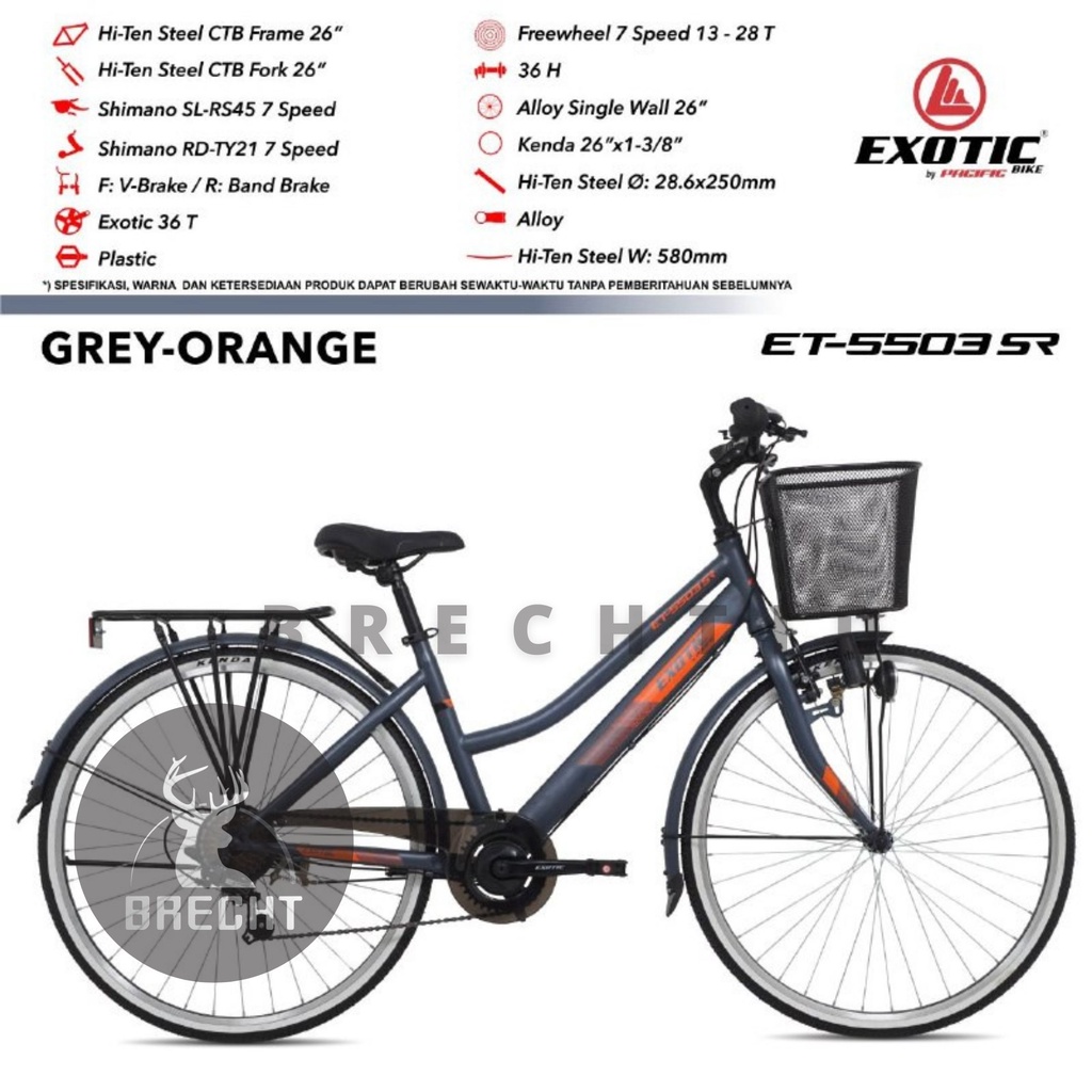 Jual Sepeda Dewasa Remaja CTB City Bike Exotic ET 5503 SR Hi-Teen Steel ...
