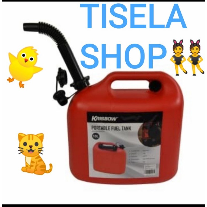 Jual jerigen bensin fuel tank portable plastik portable krisbow 10 ...