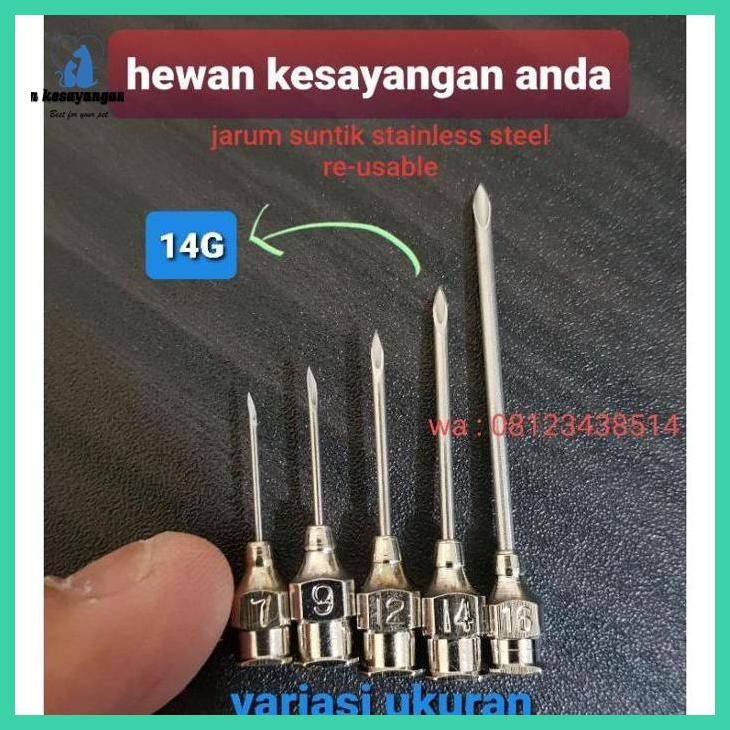 Jual Jarum Suntik Stainless Steel Vaksin Ternak Unggas Ayam Kambing ...