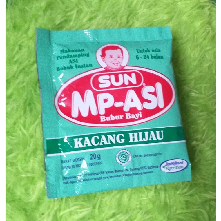 Jual Sun MP ASI bubur bayi Rasa Kacang hijau / beras merah / pisang 12 ...