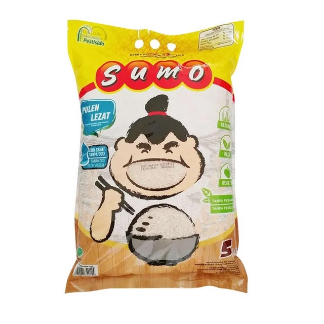 Jual beras pulen premium sumo kuning 5 kg | Shopee Indonesia