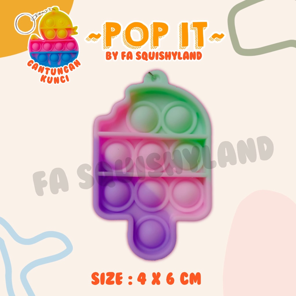 Jual Mini Pop It Keychain Pastel Rainbow / Pop It Gantungan Kunci Ready ...