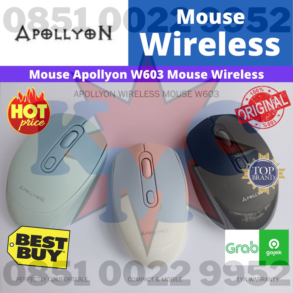 Jual Mouse Apollyon W603 2.4 Ghz Ultra Stable Wireless | Shopee Indonesia